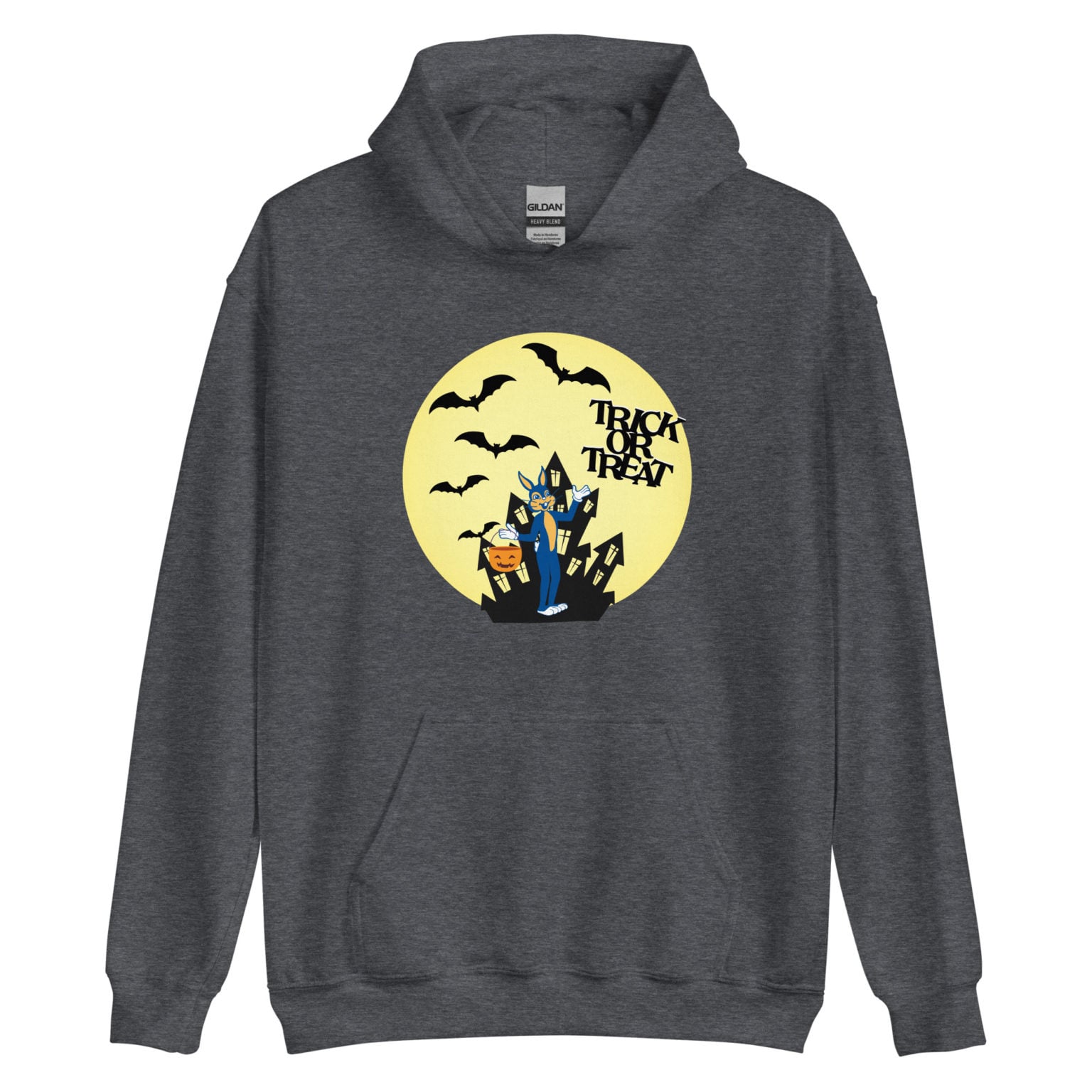 Hoodie: Adult Halloween Moon Design - Bunny Bread